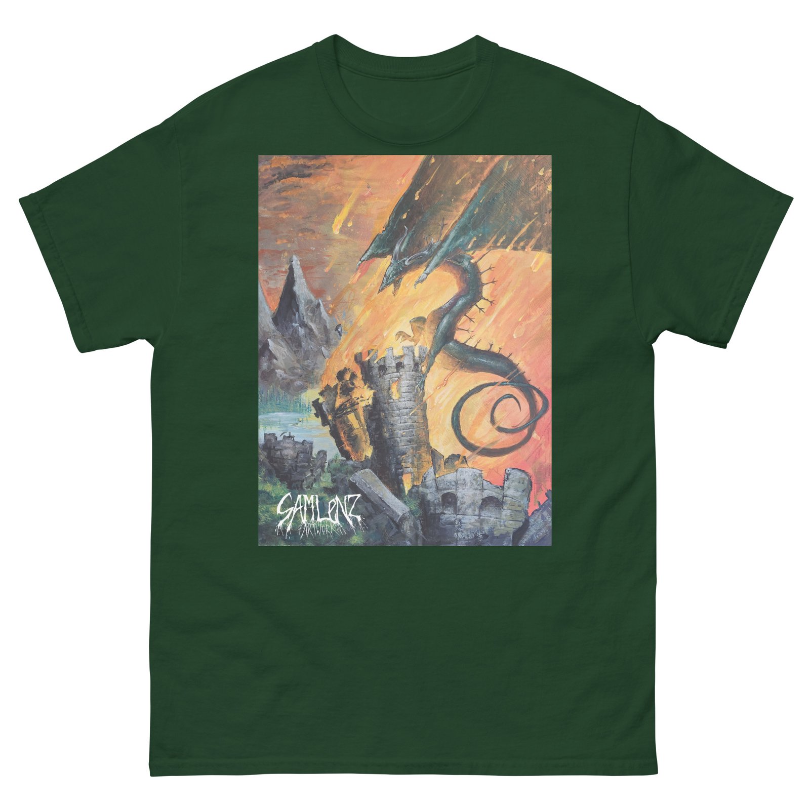 Burning Tower Tee | Sam Lenz Artwork