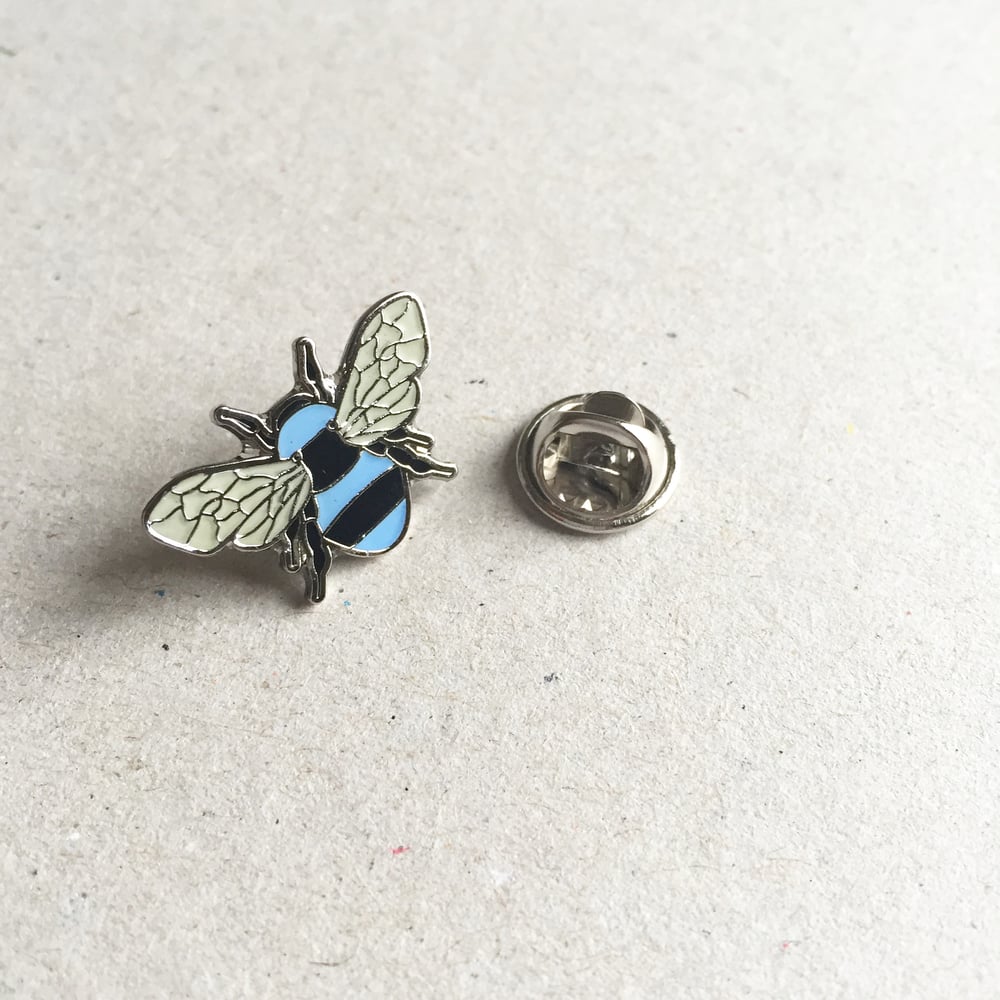 Manchester Bee Blue Enamel pin badge / The Manchester Bee Company