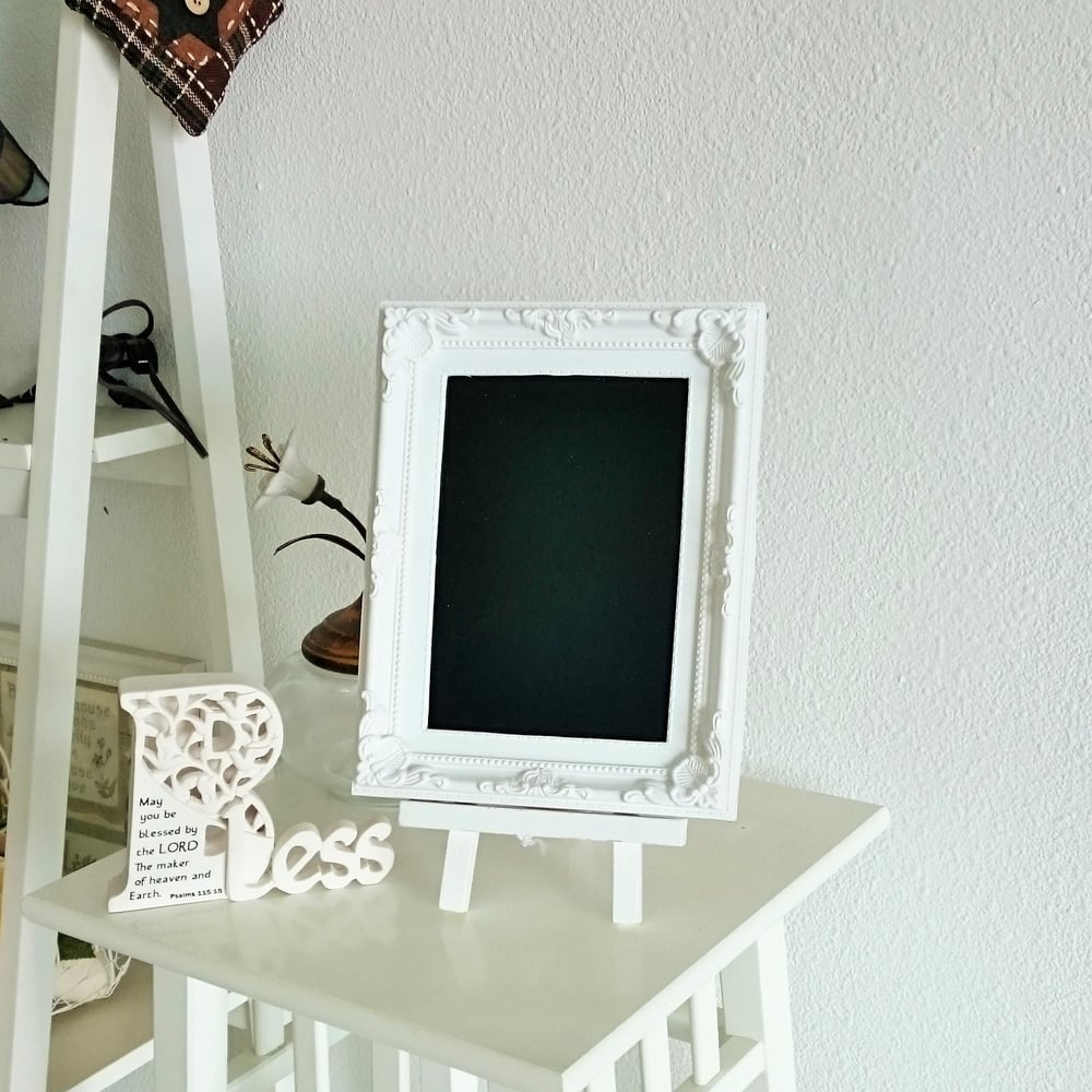 Small White Chalkboard with Stand (Use Liquid Chalk marker and regular ...