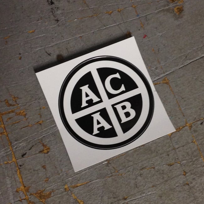 Seven 13 Productions — ACAB Round Vinyl Sticker Seven 13 Productions — ACAB Round Vinyl Sticker