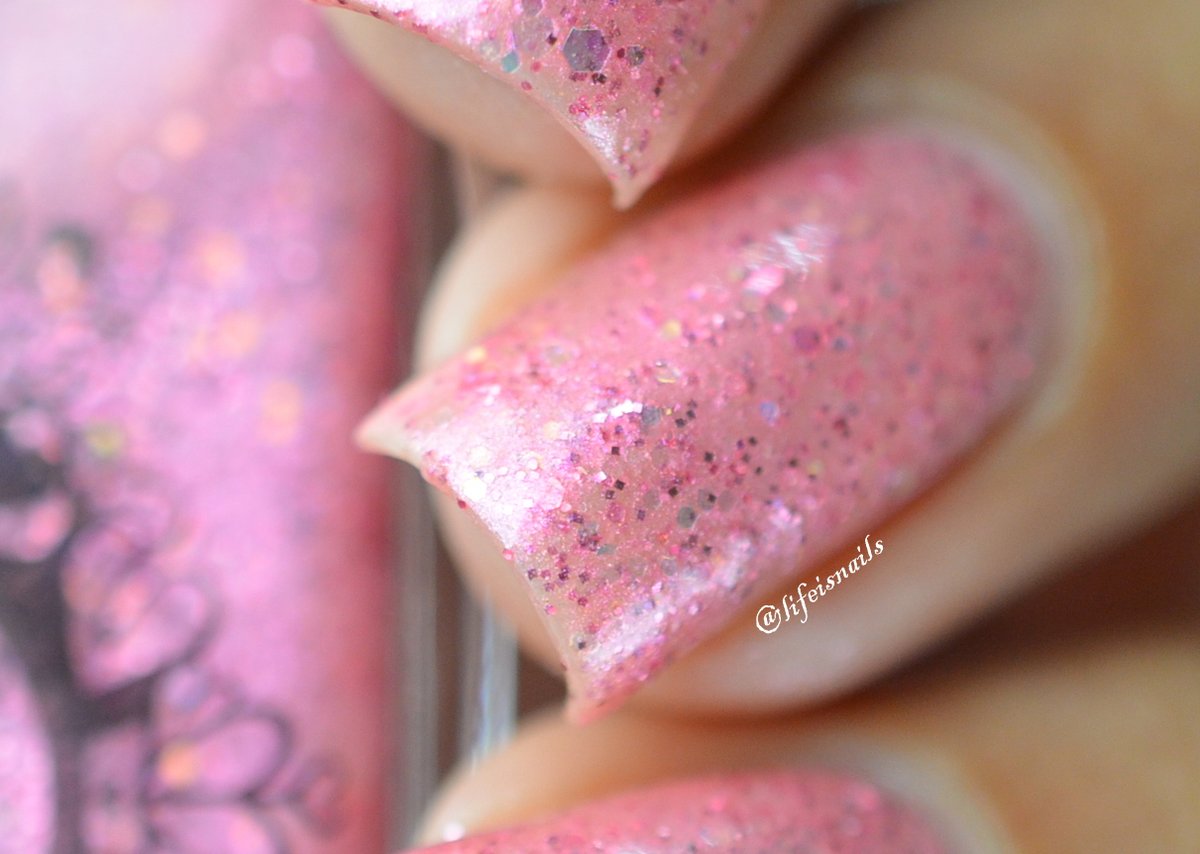 ~Spider Pearls~ baby pink glitter shimmer Spell nail polish "Legends ...