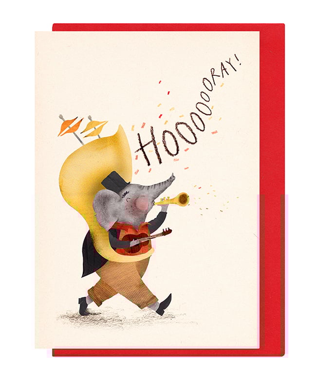 Congratulations Greetings Card / Emily Nash Illustration