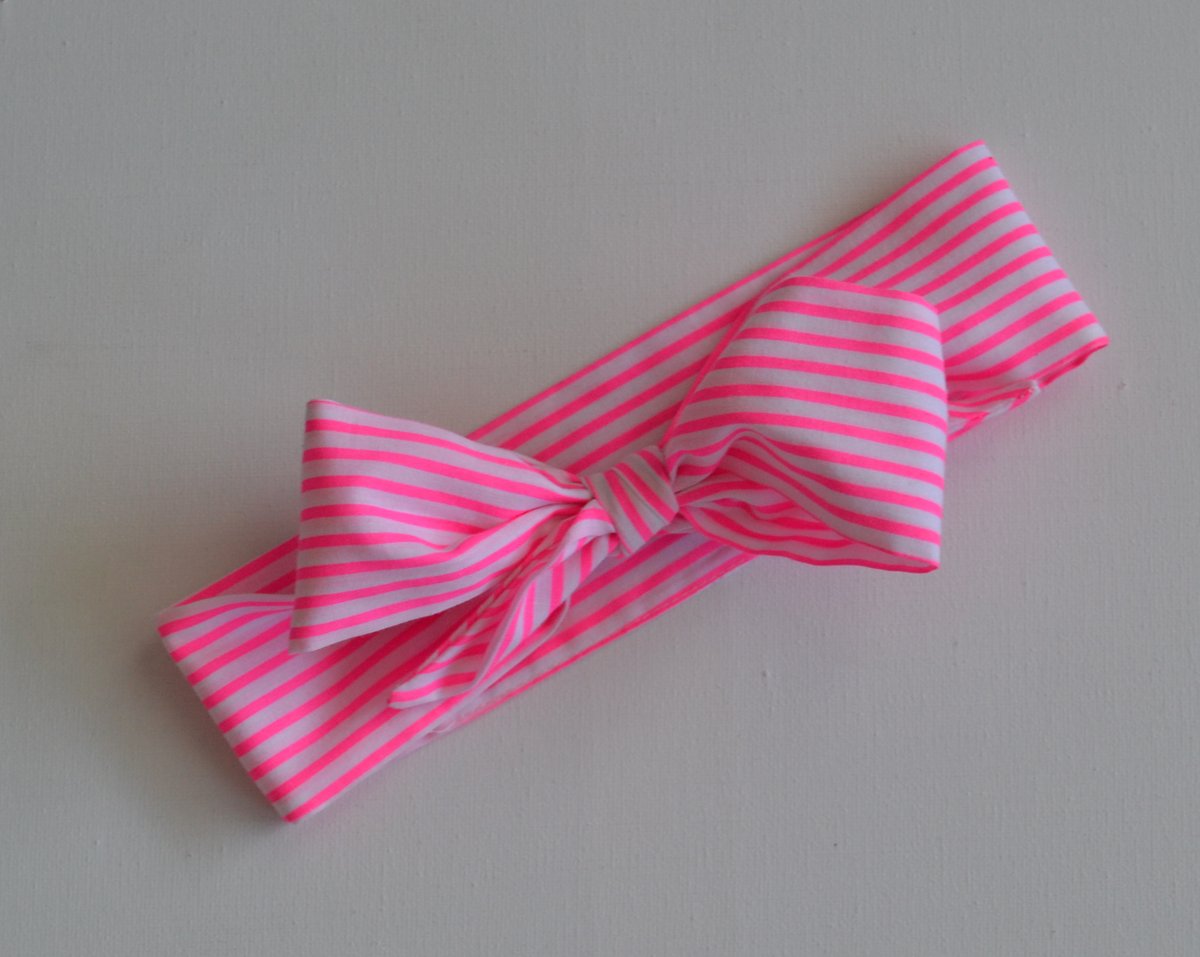 Fluro Candy Stripe Headwrap / Tops 2 Toes