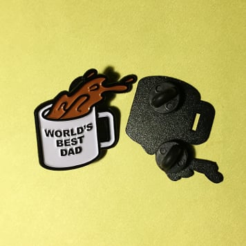 "WORLD'S BEST DAD" PIN | I Love Antix Clothing