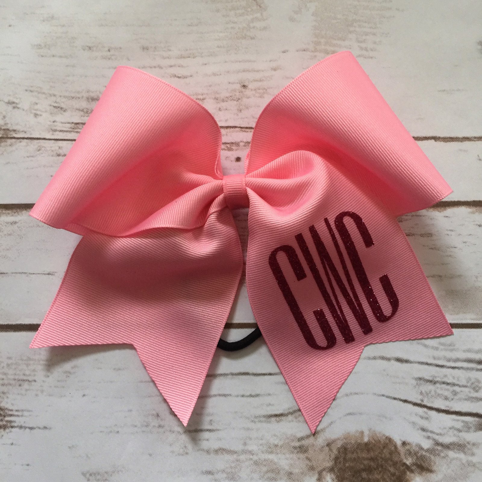 Monogram Cheer Bow | Three C's Tees and Accessories