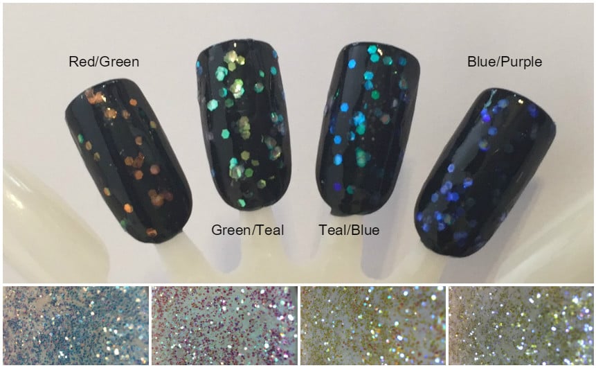Iridescent Color-Shift Hex Glitter .040" | Spectraflair4u