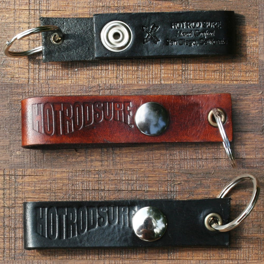 HOT ROD SURF — Beltway Leather Key Chain ~ HOTRODSURF ~ Hot Rod Surf