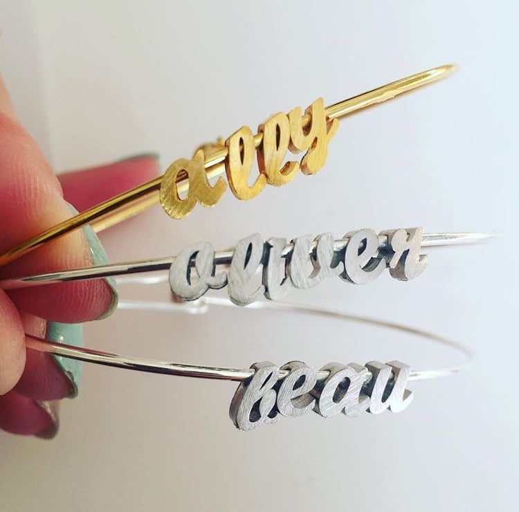 CREATE YOUR OWN CURSIVE BANGLE Brin And Bell create-your-own-cursive-bangle-brin-and-bell