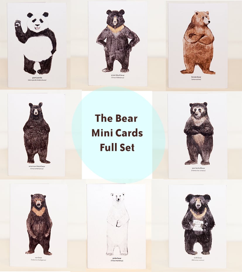 The Bear Mini Cards Set | eïghtbear