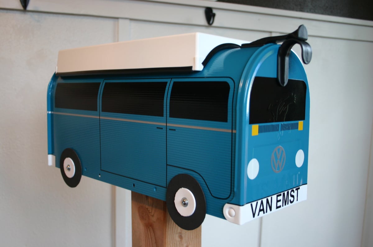 Teal Volkswagen Camper Bay Window Bus Mailbox By TheBusBox - Choose ...