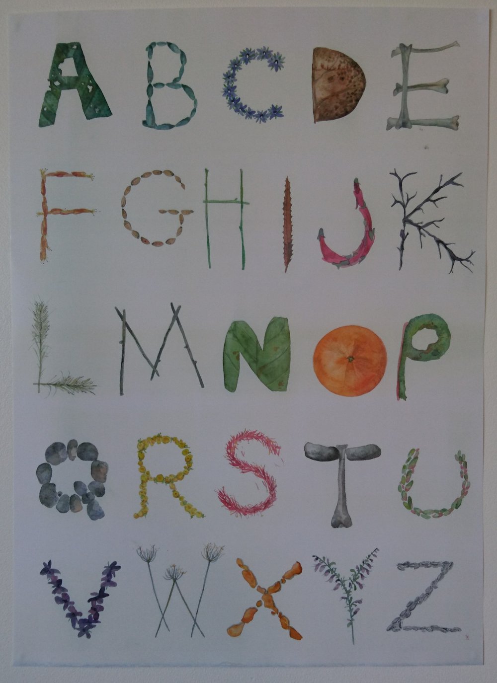 Garden Alphabet (poster) | Clare James Artist