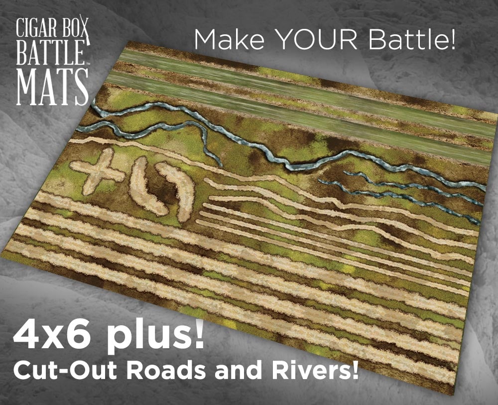 Roads and Rivers -- 4x6 plus -- #400 | Cigar Box Battle Store