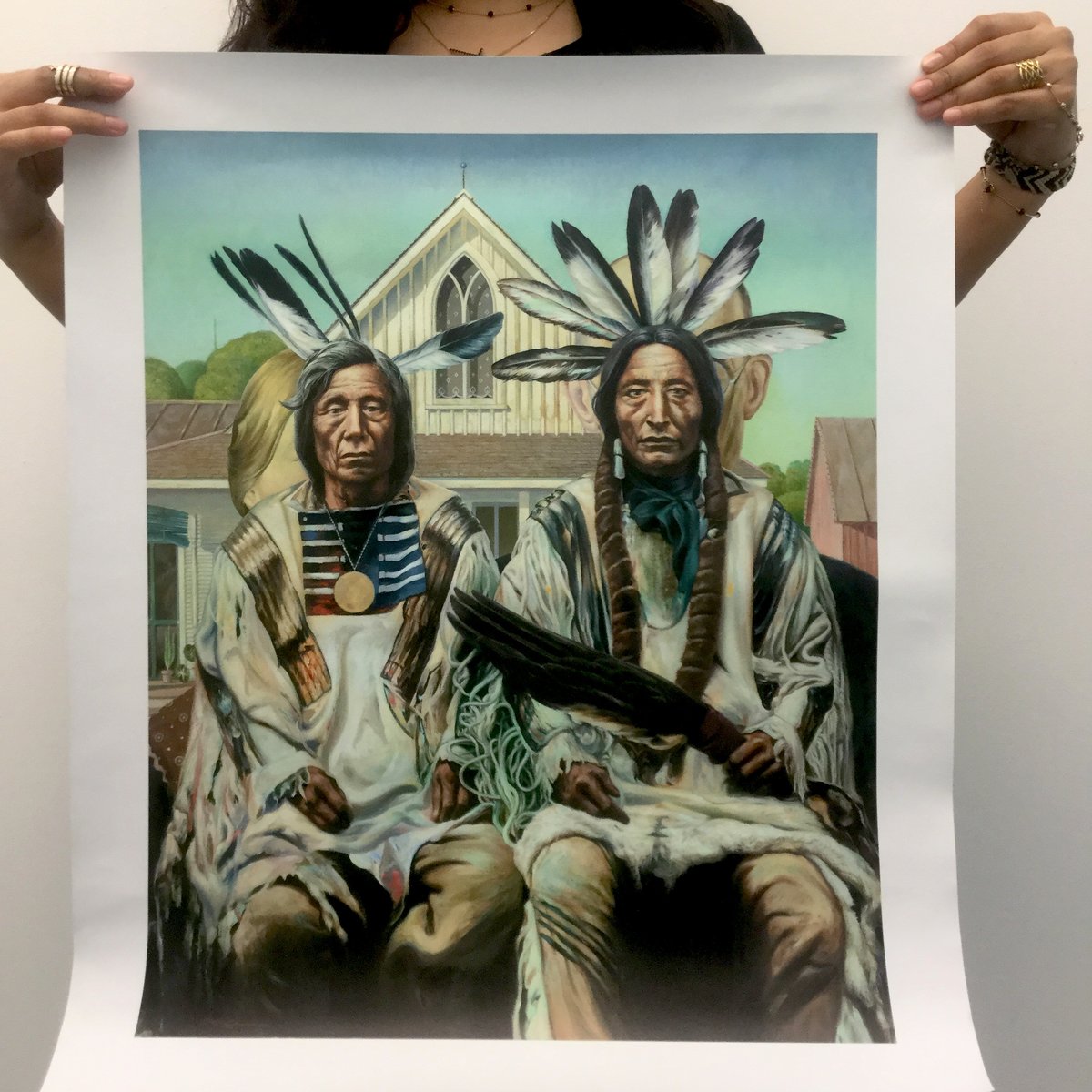 "Native American Gothic" (Giclée Print) | Reinier Gamboa