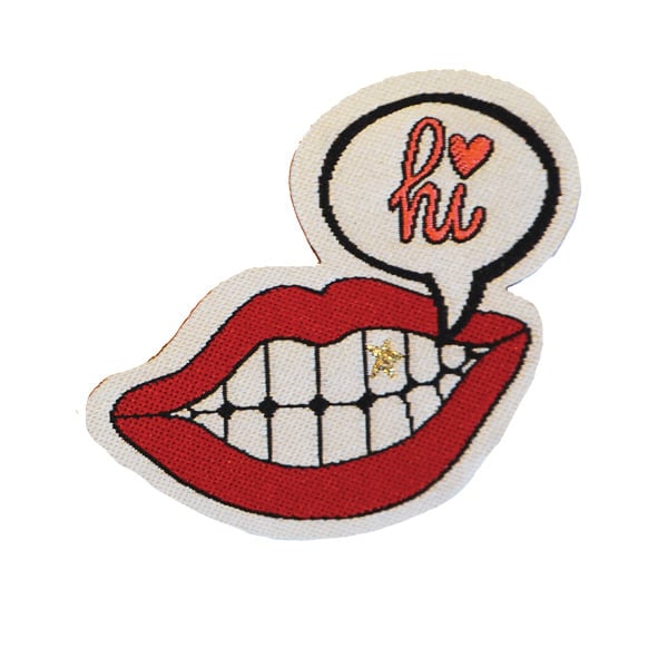 Hi Lips Pop Art Iron-on Patch | Rosie Wonders