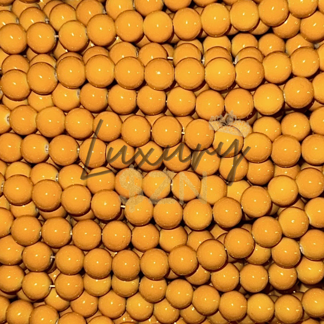 10mm Solid Mustard Yellow | LuxurySZN Accessories