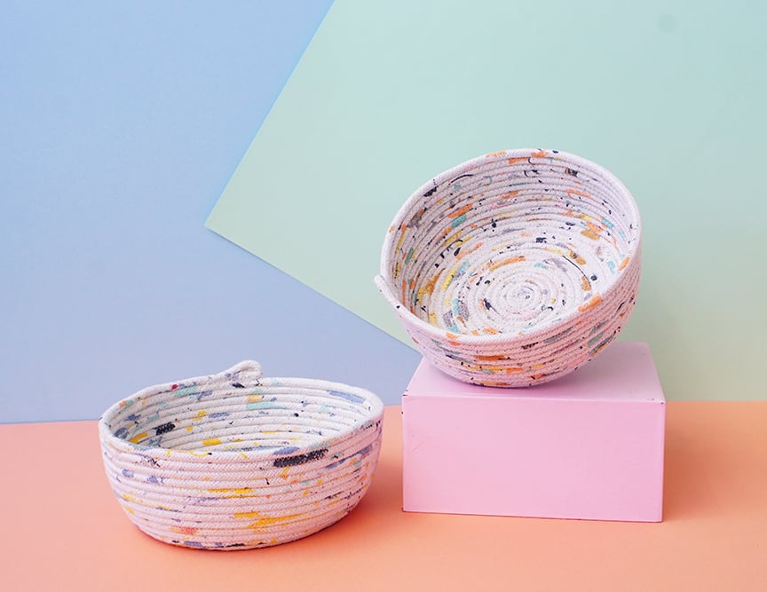 HAND MADE & HAND PAINTED ROPE VESSEL SERIES LARGE / Gemma Patford