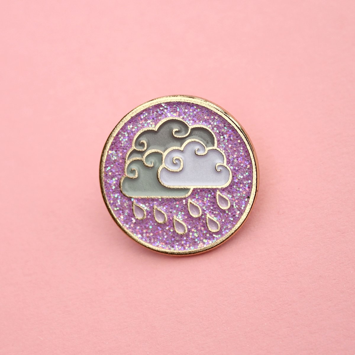 Purple Rain clouds, glitter enamel pin - badge - lapel pin | Clorty Cat ... Purple Rain clouds, glitter enamel pin - badge - lapel pin | Clorty Cat ...