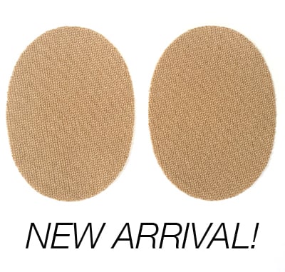 Iron-On Cashmere Elbow Patches - Camel Ovals / Stella Neptune