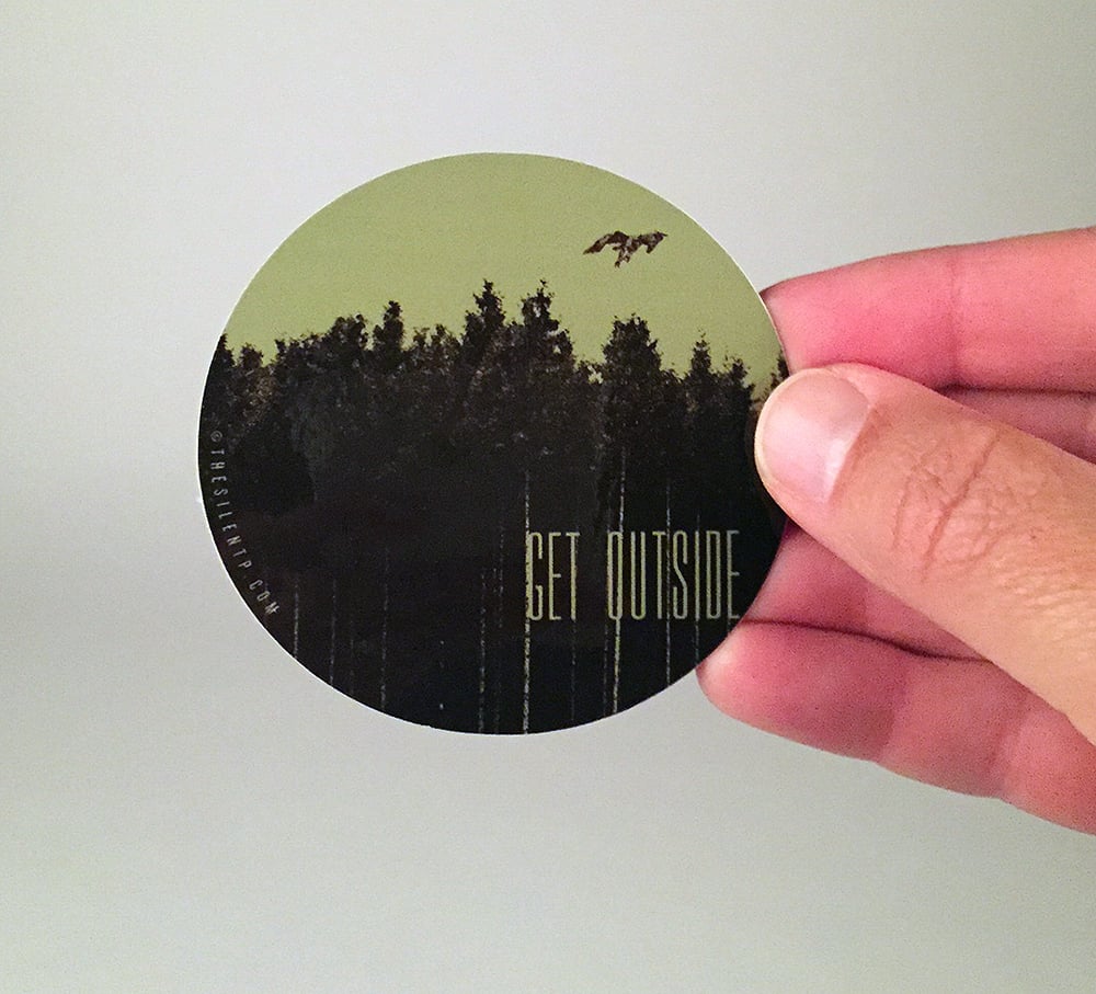 "Get Outside" vinyl sticker | TheSilentP