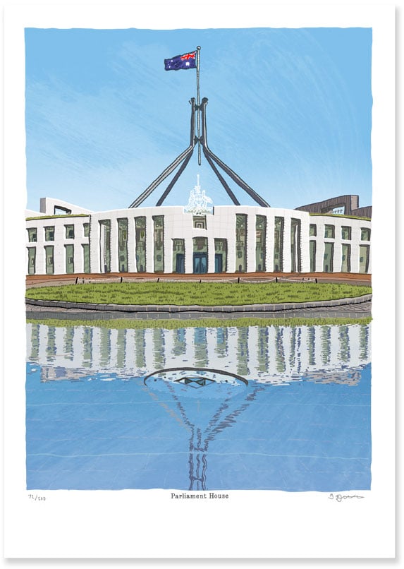 Australian Parliament House Digital Print | Mister Trevor Dickinson