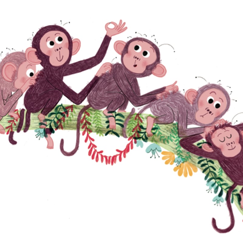 50x70 Monkeys in The Jungle Poster | Marta Altés
