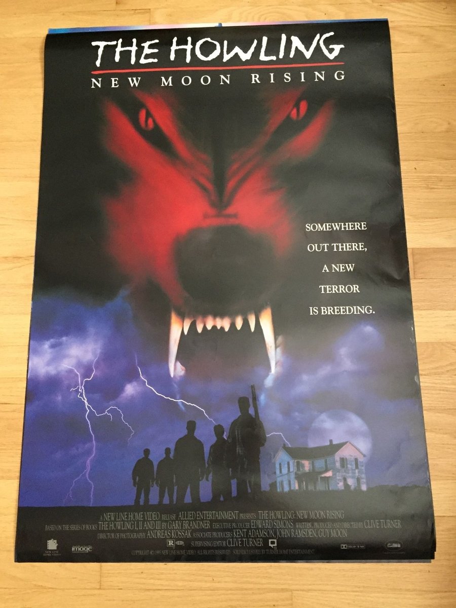 1995 THE HOWLING NEW MOON RISING Original Home Video Promo Movie Poster ...