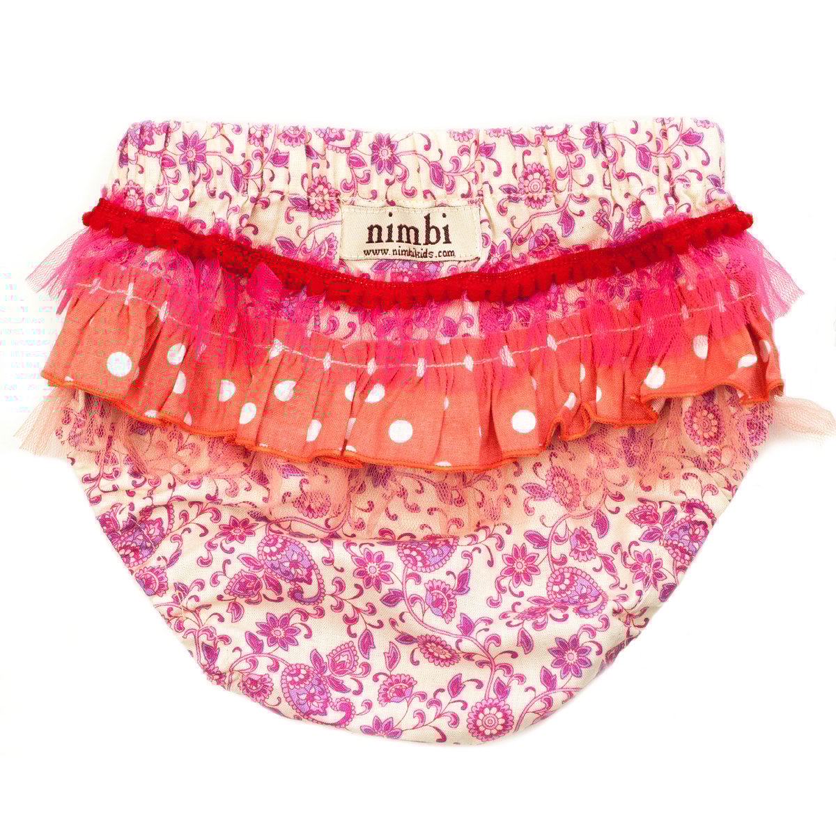 www.nimbikids.com — Bambini Ruffled Pilchers - Pink Paisley