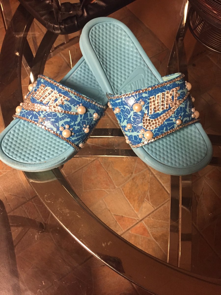 Custom Bling/Pearl Slides | Queensofatlanta.bigcartel.com