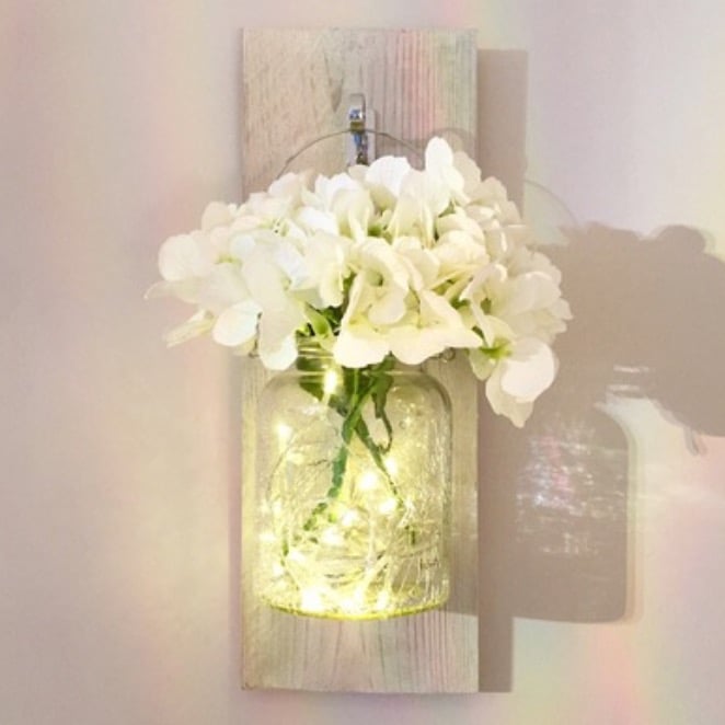 The Hunter Household — 2 Large reclaimed timber wall jars. Inc P&P