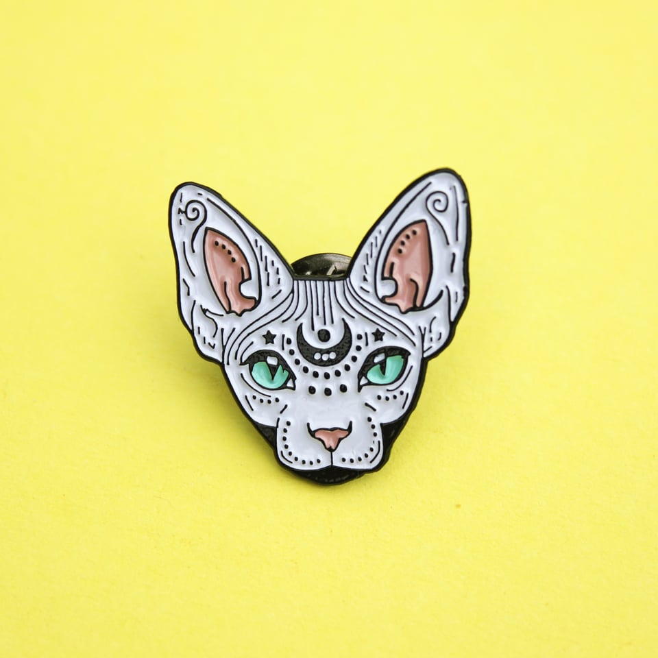 XL Cat Tree, hard enamel pin - cat scratching post - flair - lapel pin ...