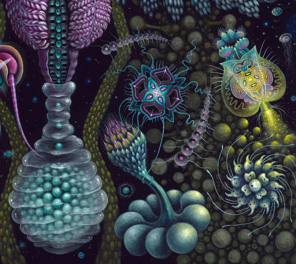 R.S. CONNETT ARTWORKS — MICROVERSE II - 23 X 23" Signed & Numbered ...