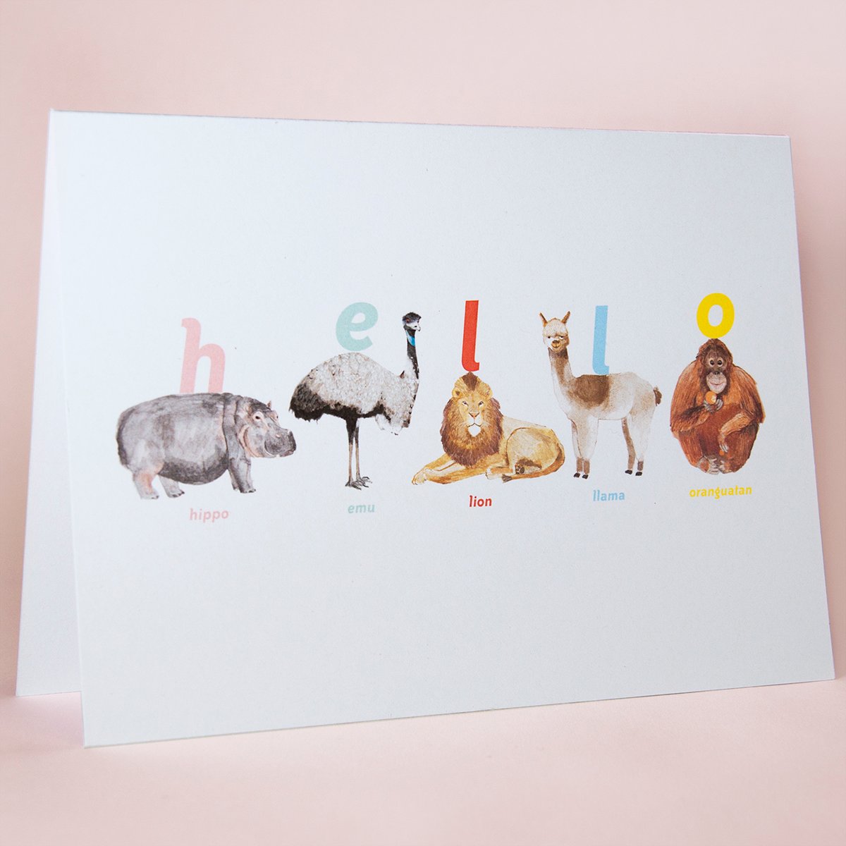 Hello Animal Card | eïghtbear
