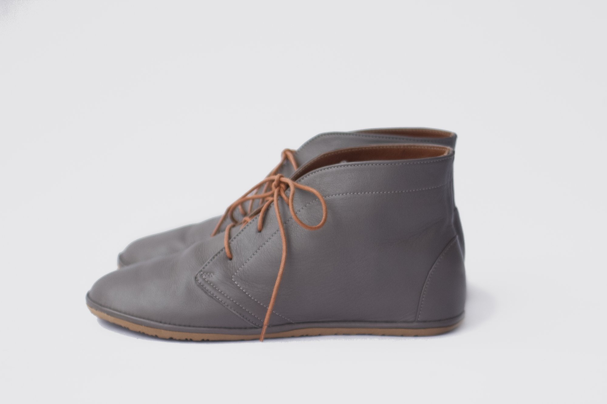 The Drifter Leather Handmade Shoes — Leona Boots In Matte Grey