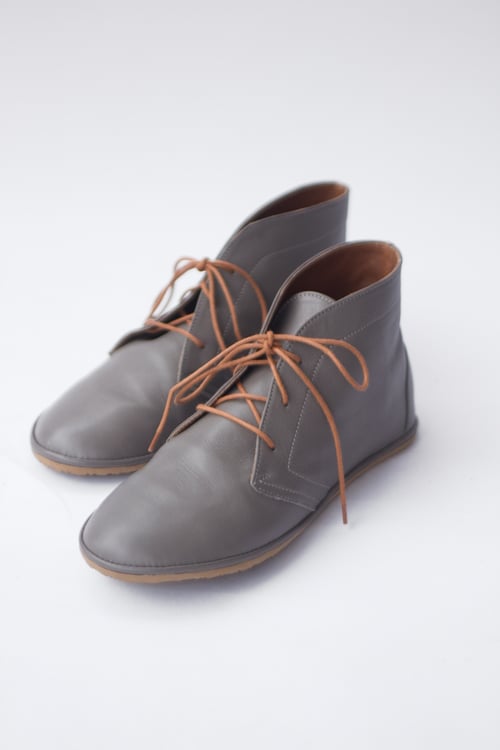 The Drifter Leather Handmade Shoes — Leona Boots In Matte Grey