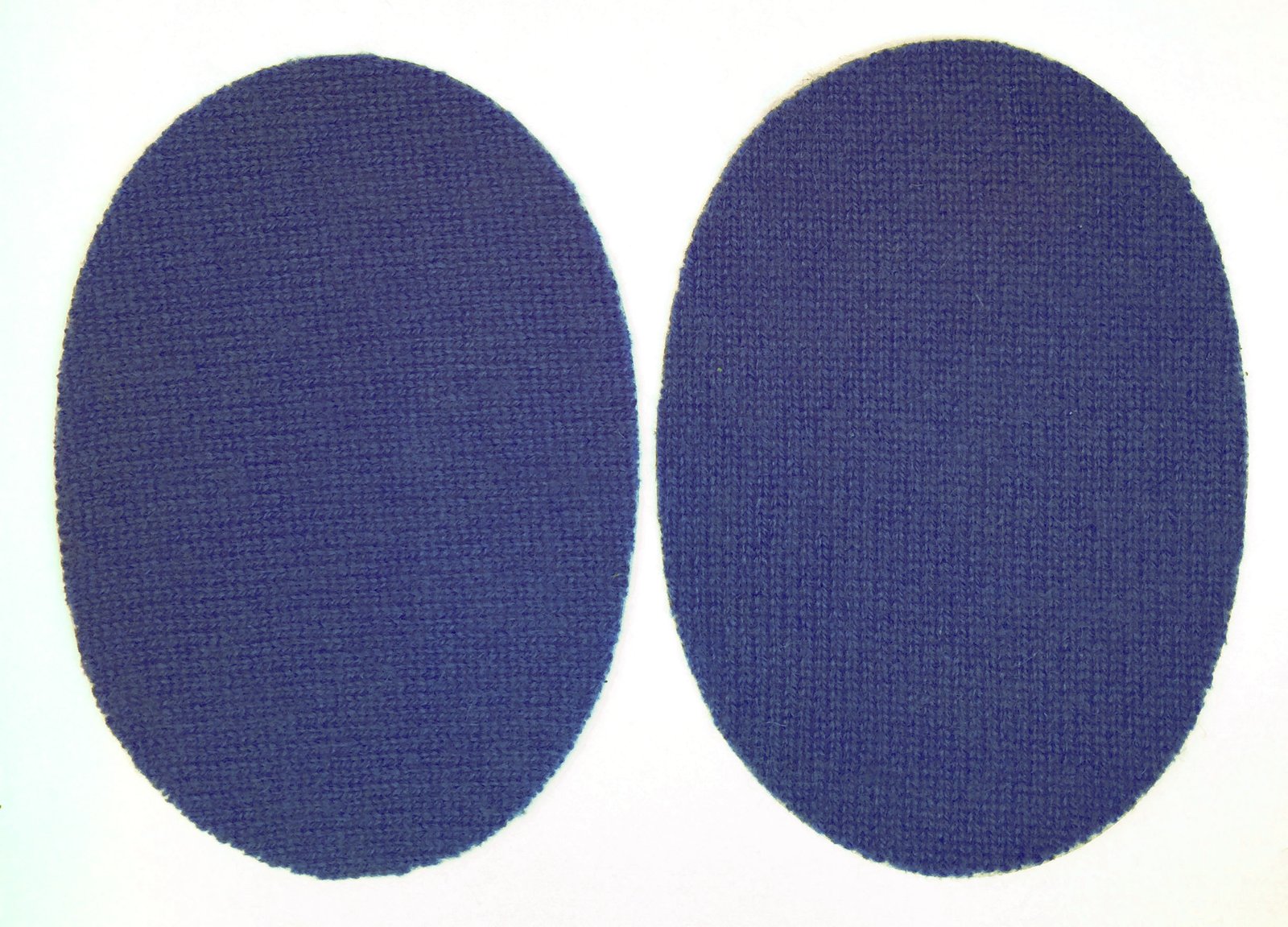 Iron-On Cashmere Elbow Patches - Navy Ovals / Stella Neptune