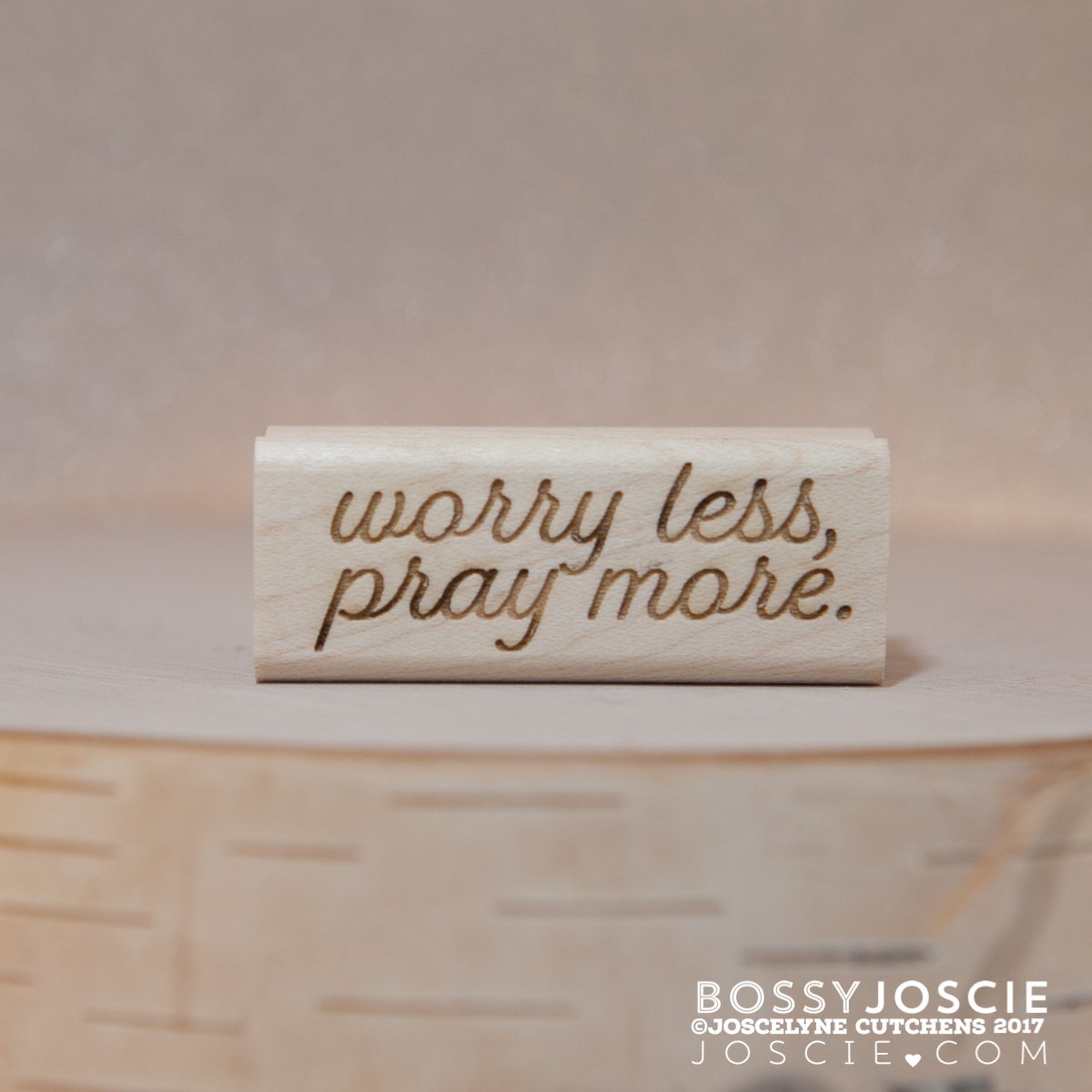 worry less, pray more stamp | bossy Joscie