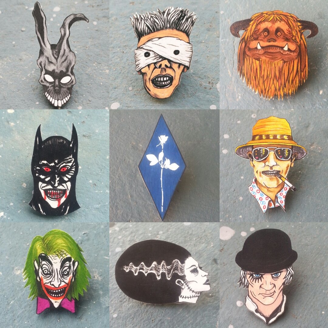 Hand Made Pins II - $11 to $12 | Black-Beetle-Pins