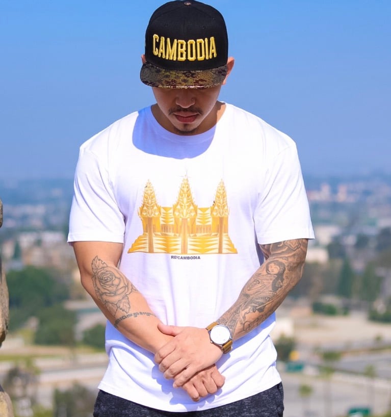 Gold 3D Angkor Wat Tee | Rep Cambodia