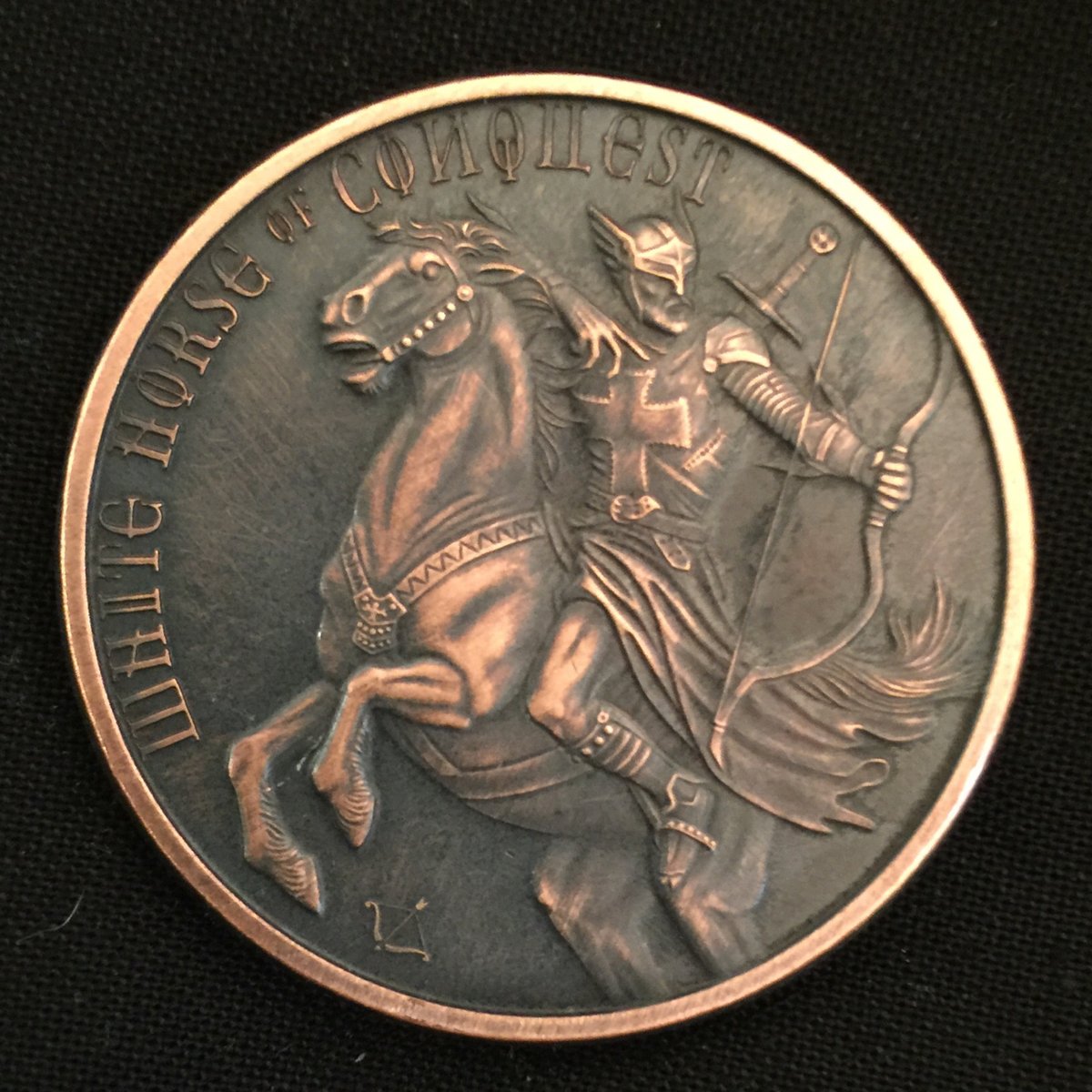 White Horse of Conquest 1oz Copper Challenge Coin / Rowan Valley Tactical