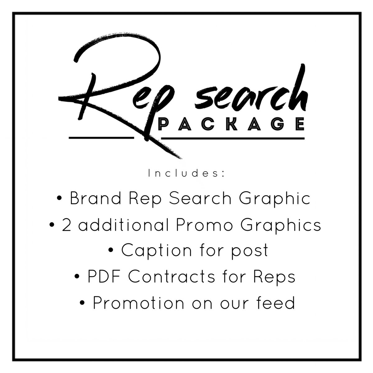 All For Small Loops — BRAND REP SEARCH PACKAGE