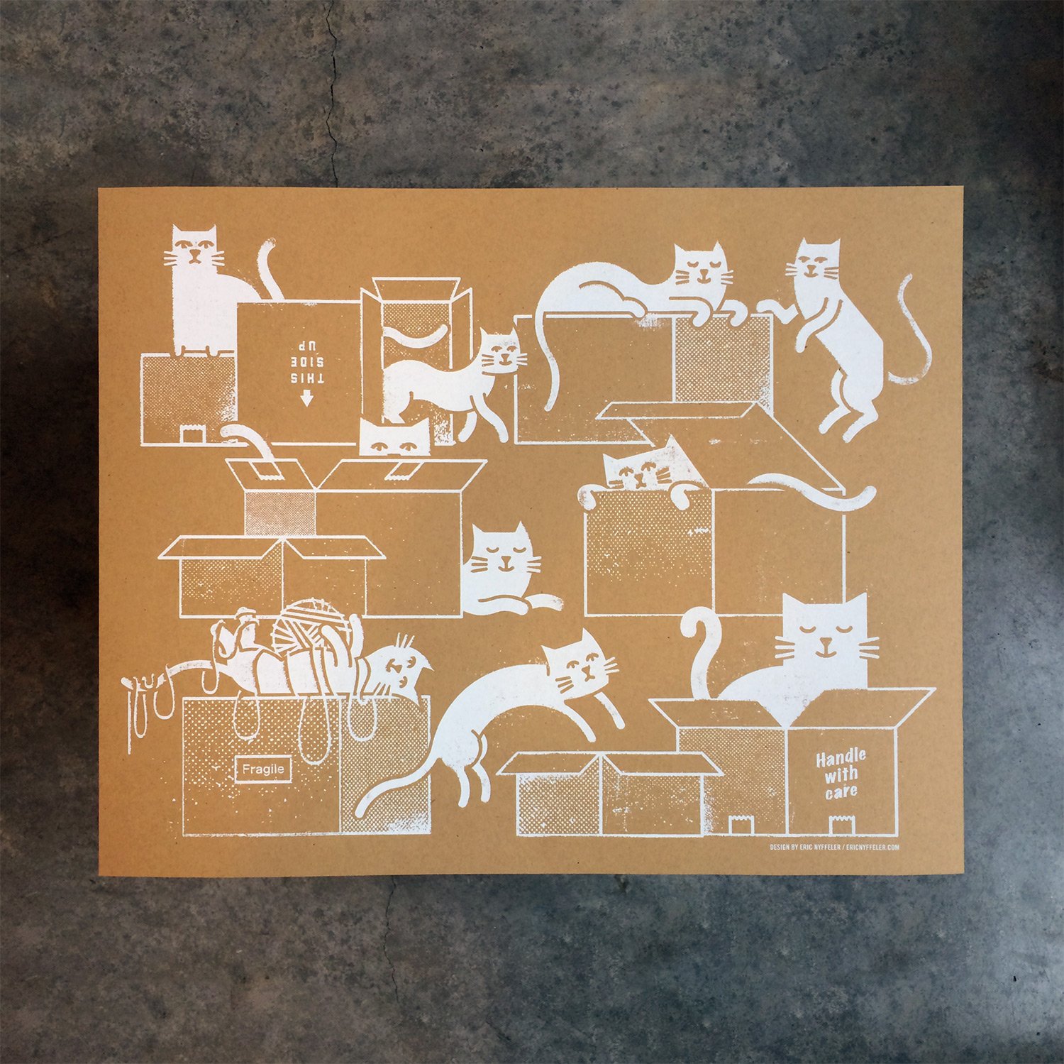 Box Cats art print / Eric Nyffeler