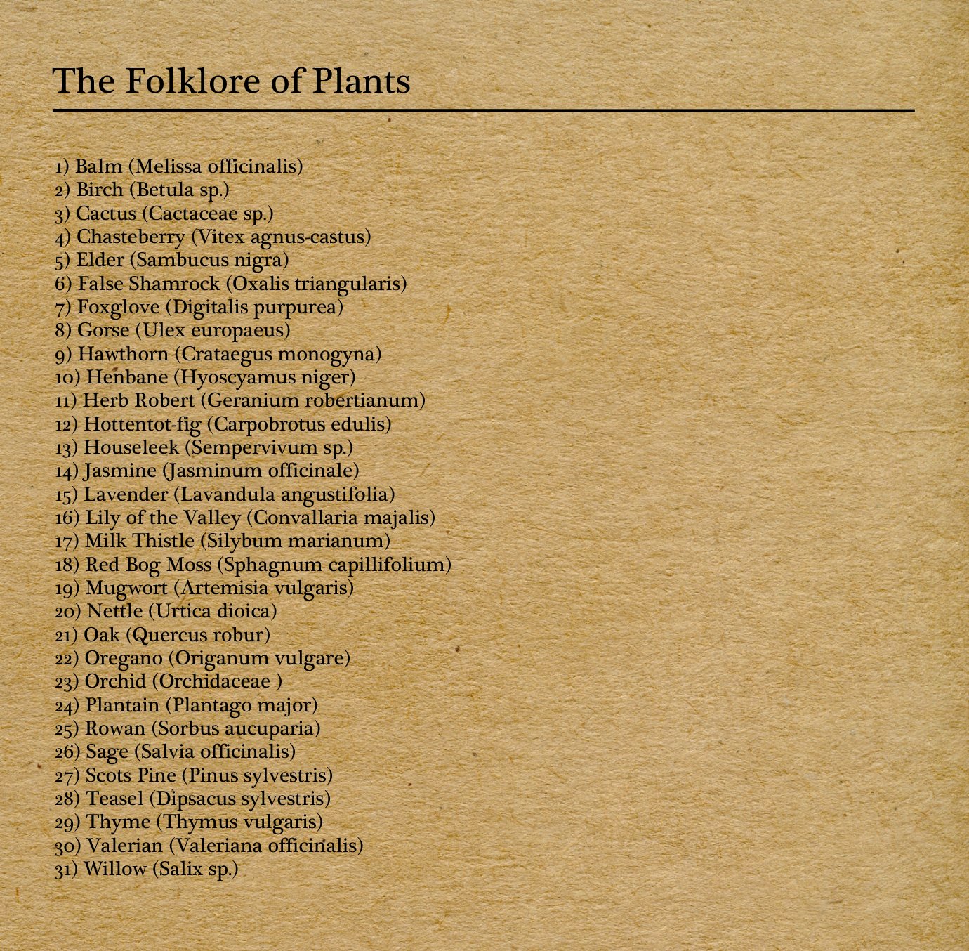 The Folklore of Plants Vol.I / Folklore Tapes