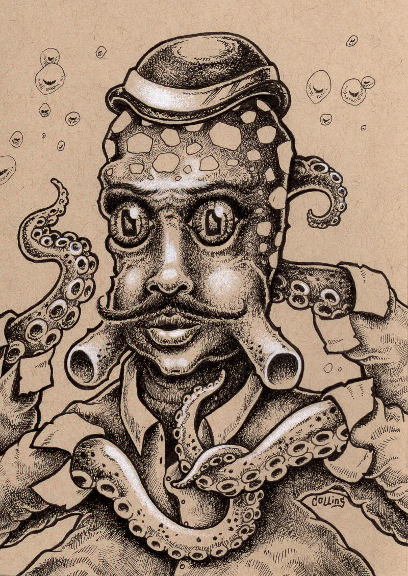 Innsmouth Denizen 5 - original art / Bryan Collins