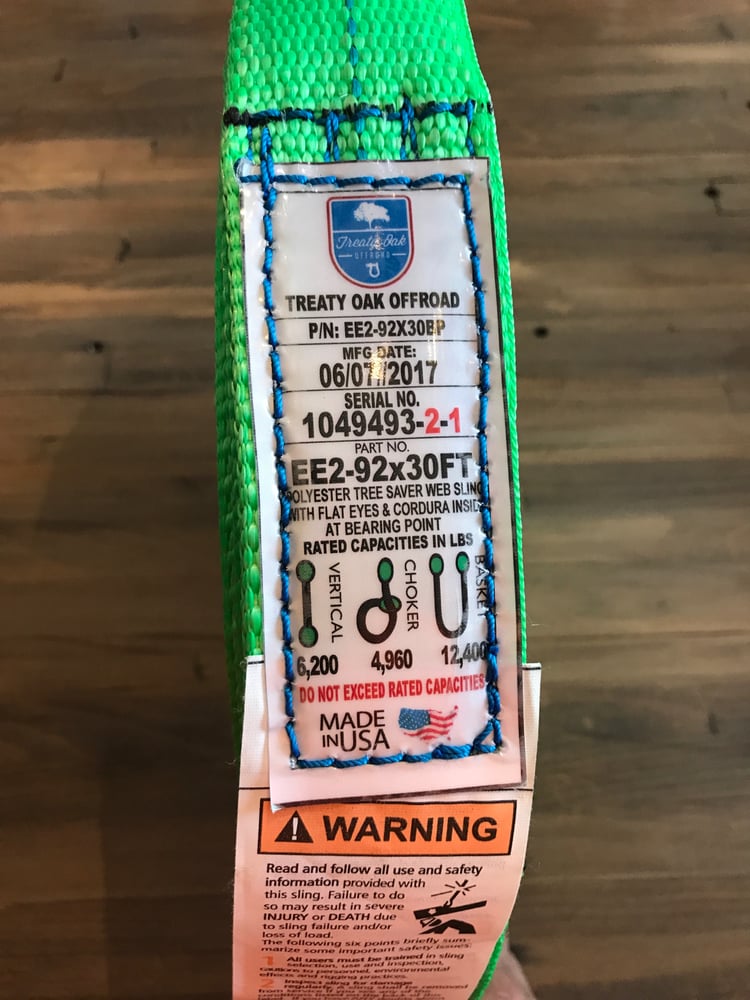 Treaty Oak Offroad Static Recovery Strap Treaty Oak Offroad