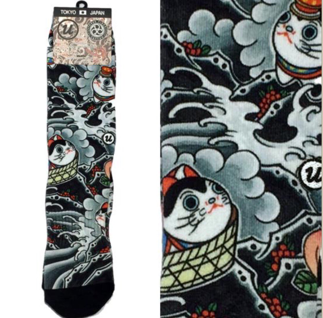 FUKUINU SOCKS NAMI | THREETIDESTATTOO