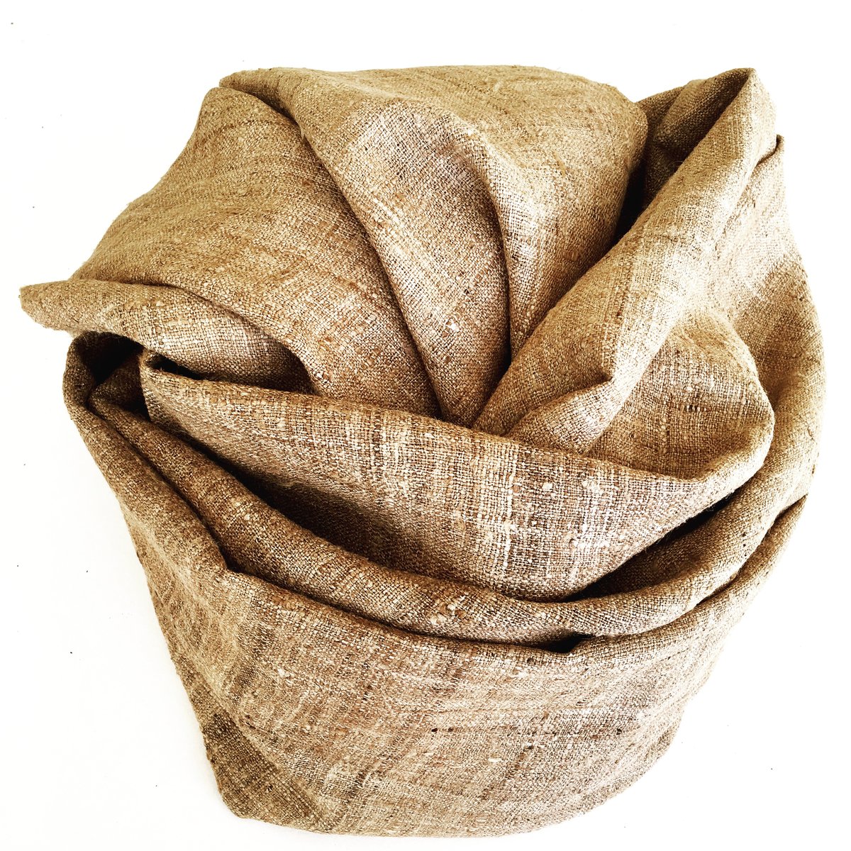 WILD SILK THROW - NATURAL / MonsoonTextiles