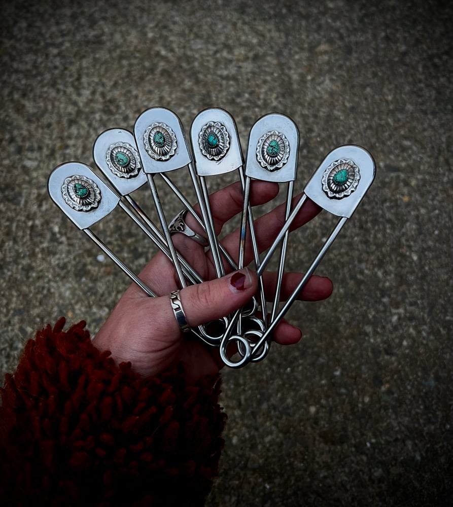 Bad Companion Silver — Turquoise Pass Through Pin