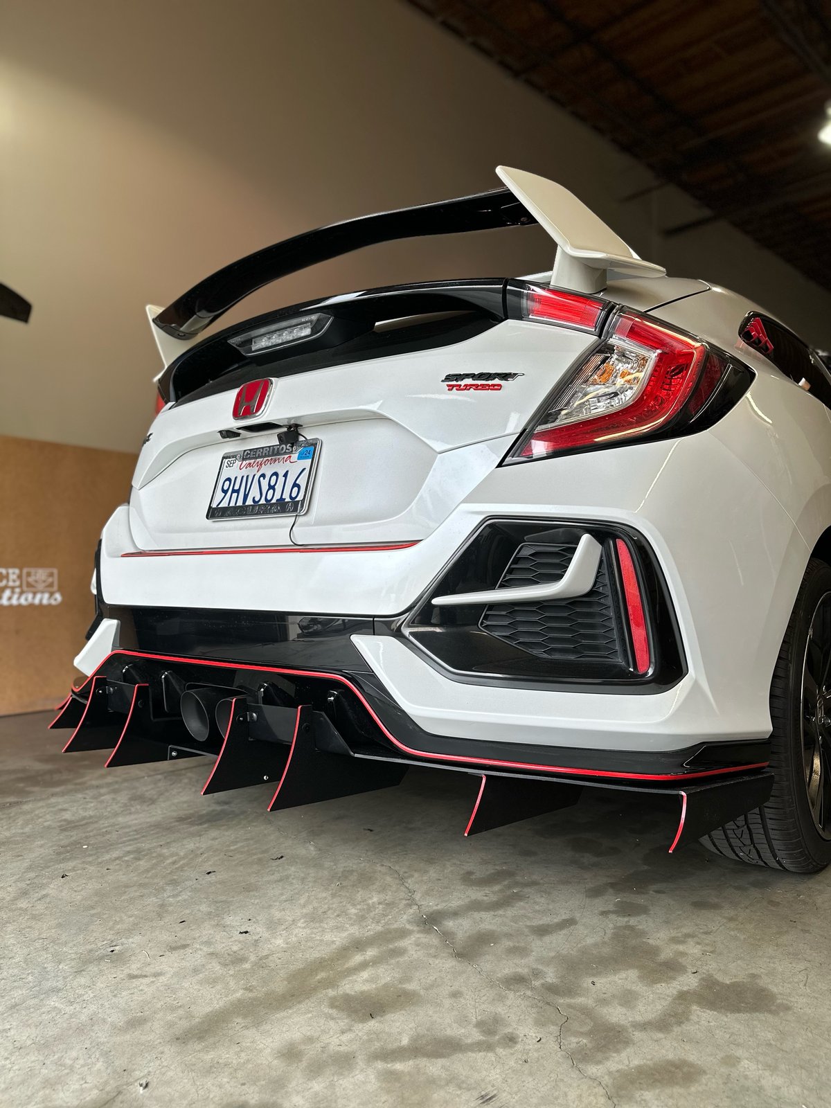 DownForceSolutions — 2016-2021 Honda Civic “Sport” V2 rear diffuser