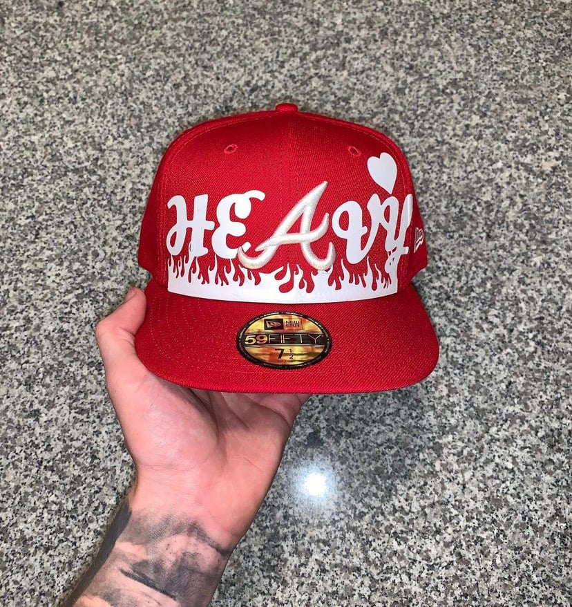 HEAVY HEART ATL CUSTOM FITTED CAP | WORLDWIDE RANK LLC