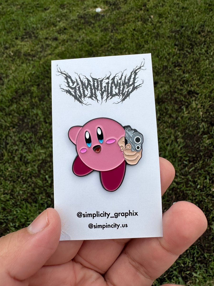 KIRBY ENAMEL PIN | simplicitygraphics